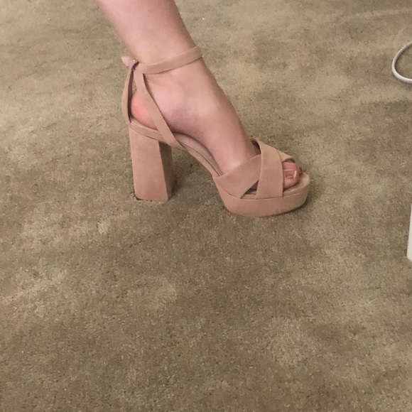 Topshop | Shoes | Super Comfy Chunky Blush Topshop Platforms | Poshmark